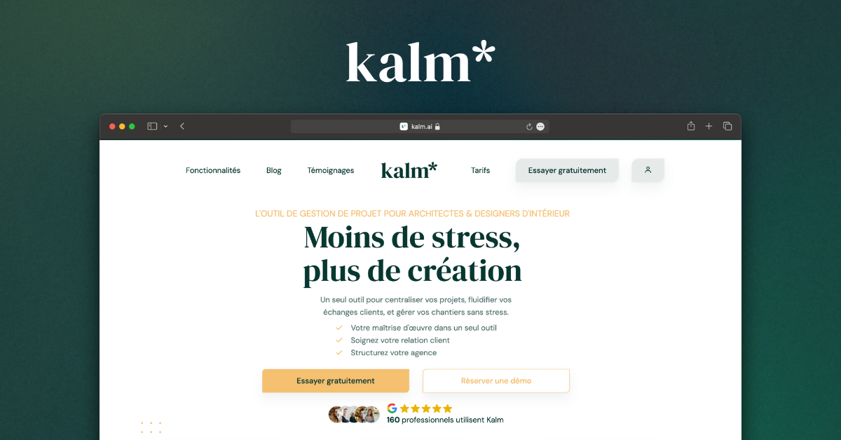 Kalm — project management tool for interior designers